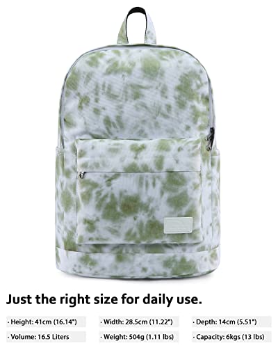 HotStyle 936Plus Tie Dye School Backpack Aesthetic Bookbag for Teen Girls, Green