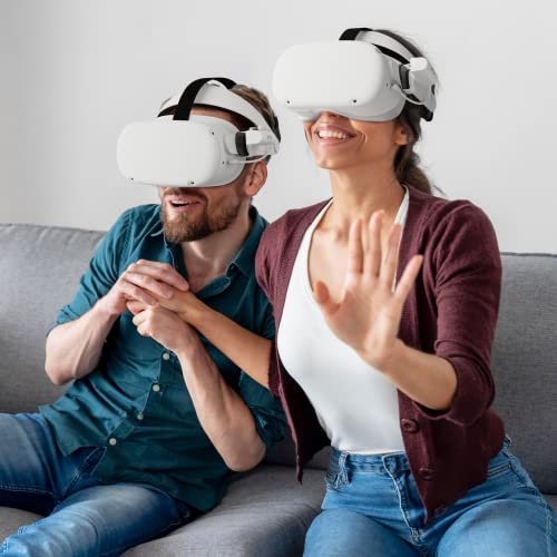 Head Strap with Battery Pack for Oculus Quest 2, MEYIN 3350mAh Fast Charging VR Power, Adjustable Strap and Ear Muffs Accessories for Quest 2, Enhanced Support & Gaming Immersion