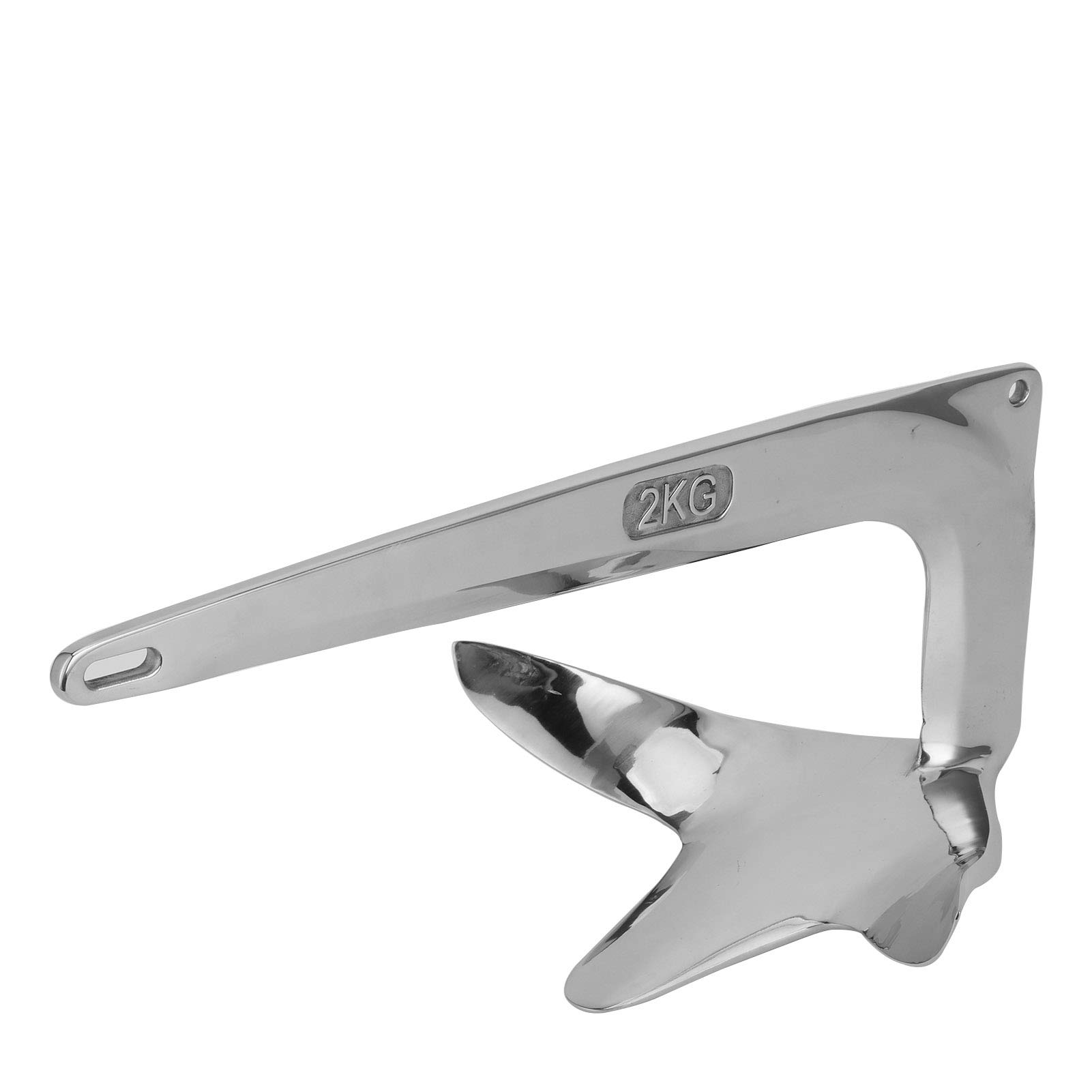 Claw Anchor Qiilu 4.4 lbs 2 kg 316 Stainless Steel Claw Boat Anchor Boats from 15β22 ft Marine Accessories