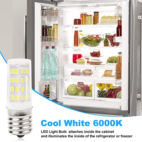 Kscjdg KEI D28A KEL2811 Refrigerator Light Bulb for Frigidaire Kenmore Crosley Refrigerator LED Bulb 5304517886-2Pack