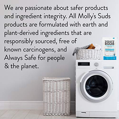 Molly's Suds Original Laundry Detergent Powder | Natural Laundry Detergent Powder for Sensitive Skin | Earth-Derived Ingredients, Stain Fighting | 70 Loads (Peppermint)