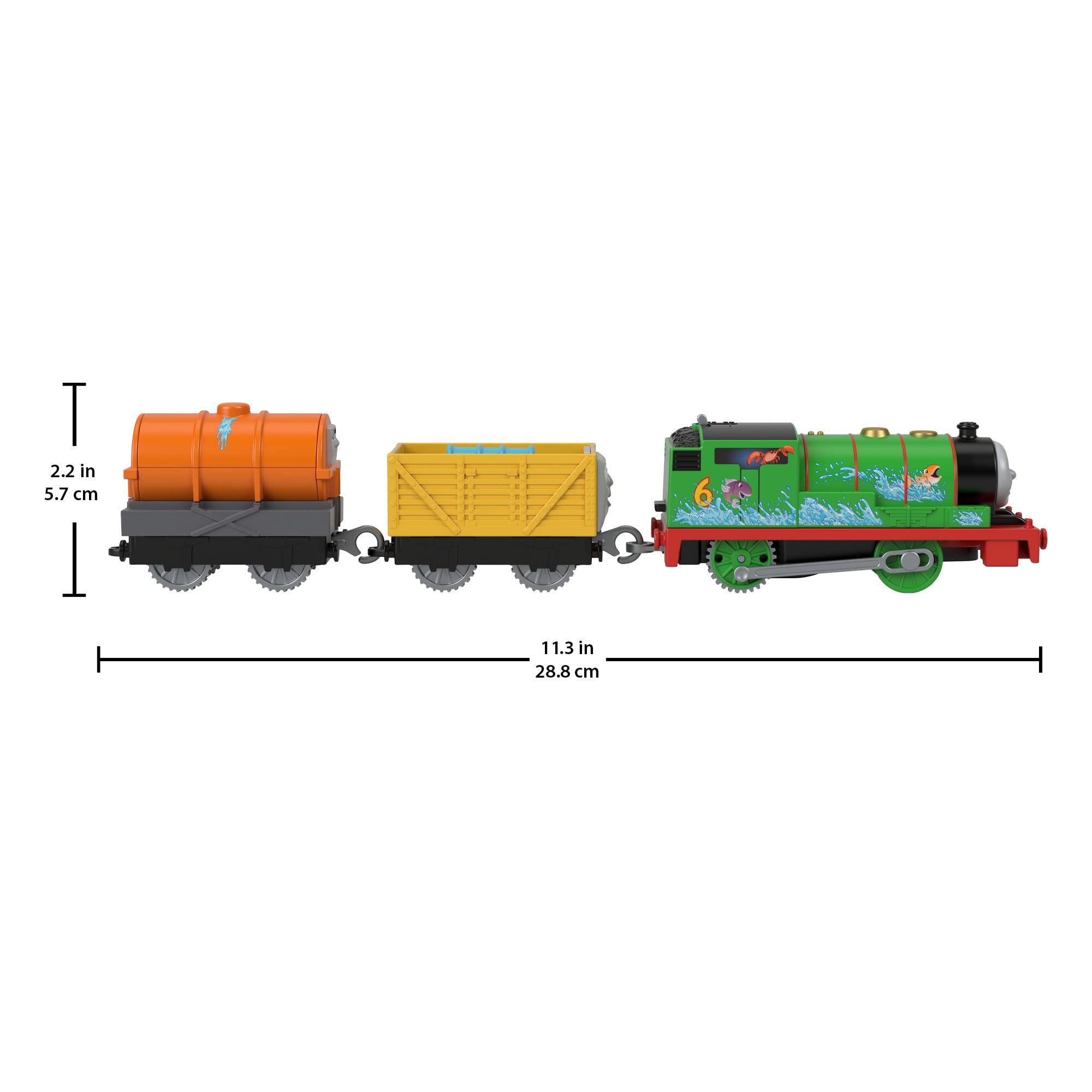 Thomas & Friends Percy and Troublesome Truck, Battery-Powered Motorized Toy Train for Preschool Kids Ages 3 Years and up