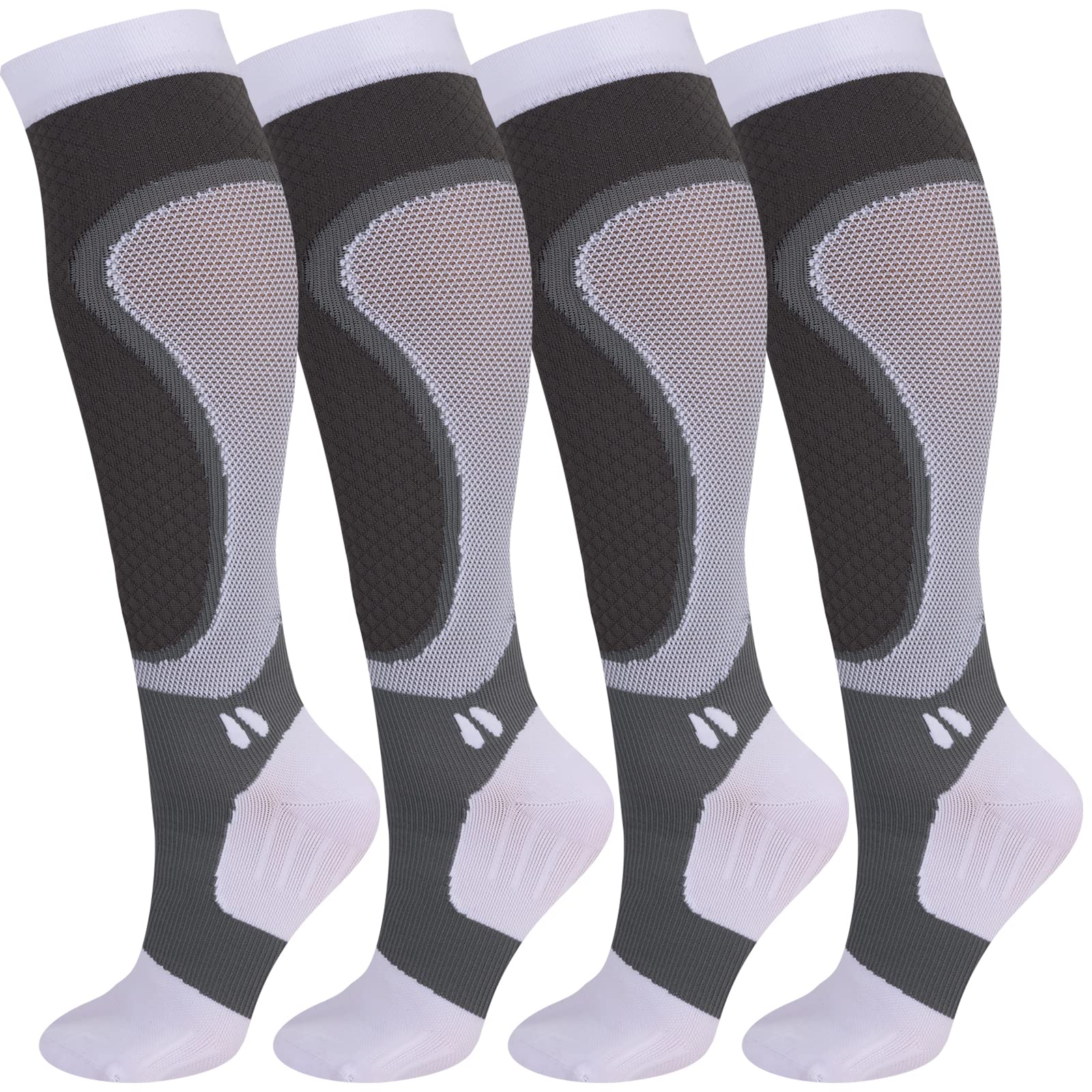 COOVAN Compression Socks for Men and Women 20-30 mmHg Knee High Compression Stockings Running Support Socks