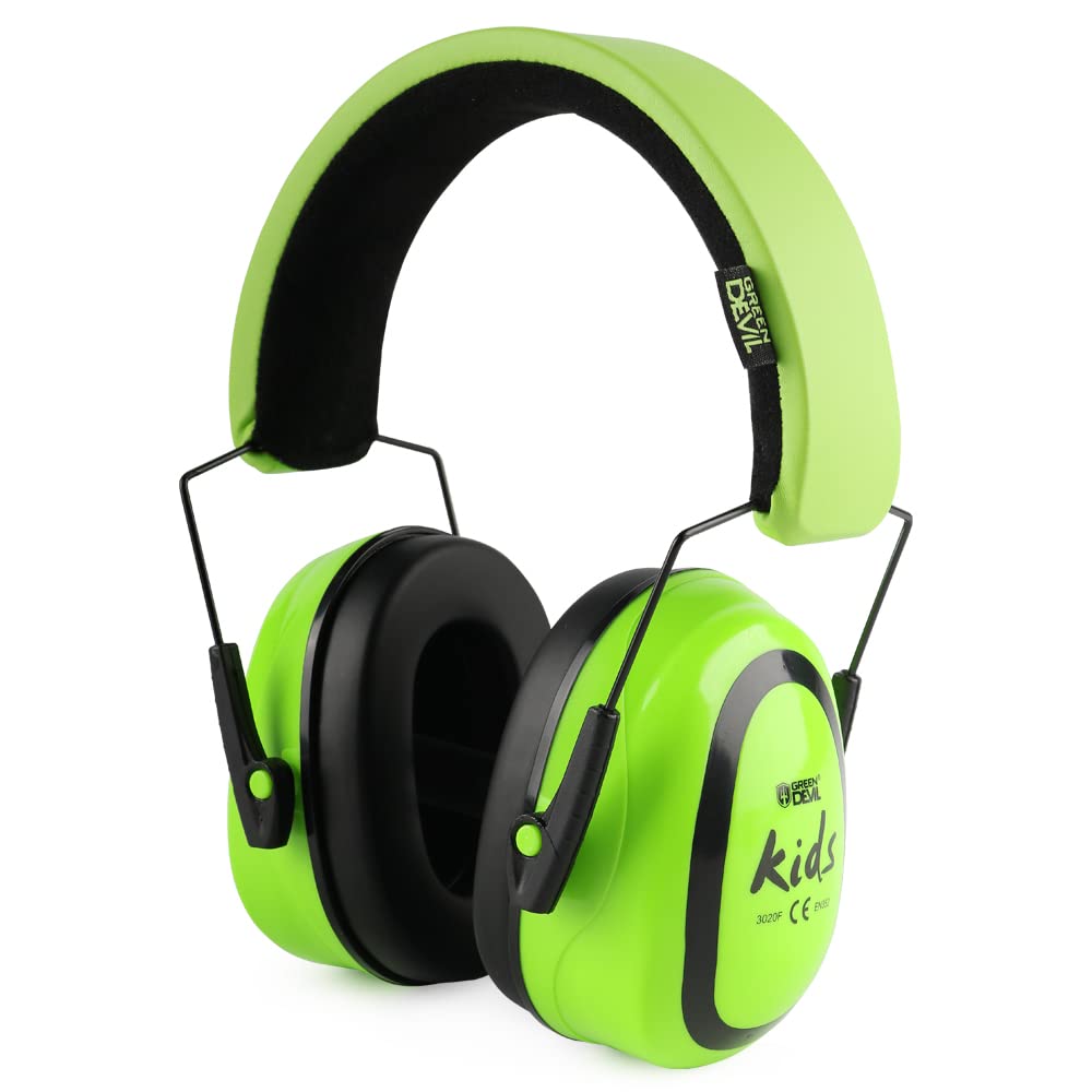Kids/Toddler Ear Protection Safety Ear Muffs For Age 3-16 Noise Cancelling Headphones 27.4dB Kids Hearing Protection Earmuffs (Green)