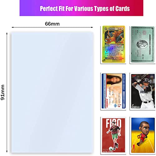 Card Sleeves 61x90mm 200PACK Photocard Protector Perfect for Double sleeving Small Japanese Sized Board Game Penny Sleeve for Sports Trading Kpo Baseball,Magic,MTG Sleeves (Clear-200pcs)