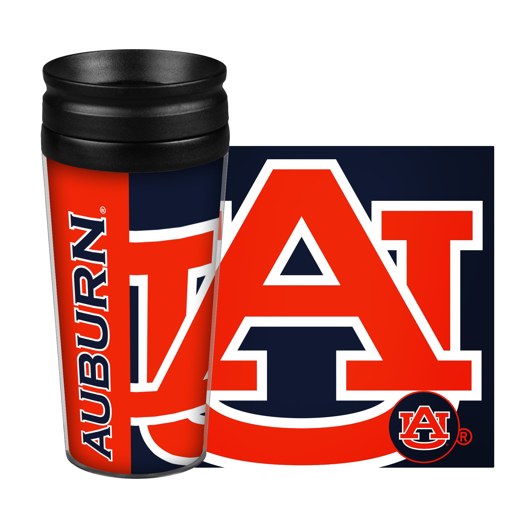 Boelter Brands NCAA Auburn Tigers Hype Full Wrap Travel Tumbler, 14-Ounce