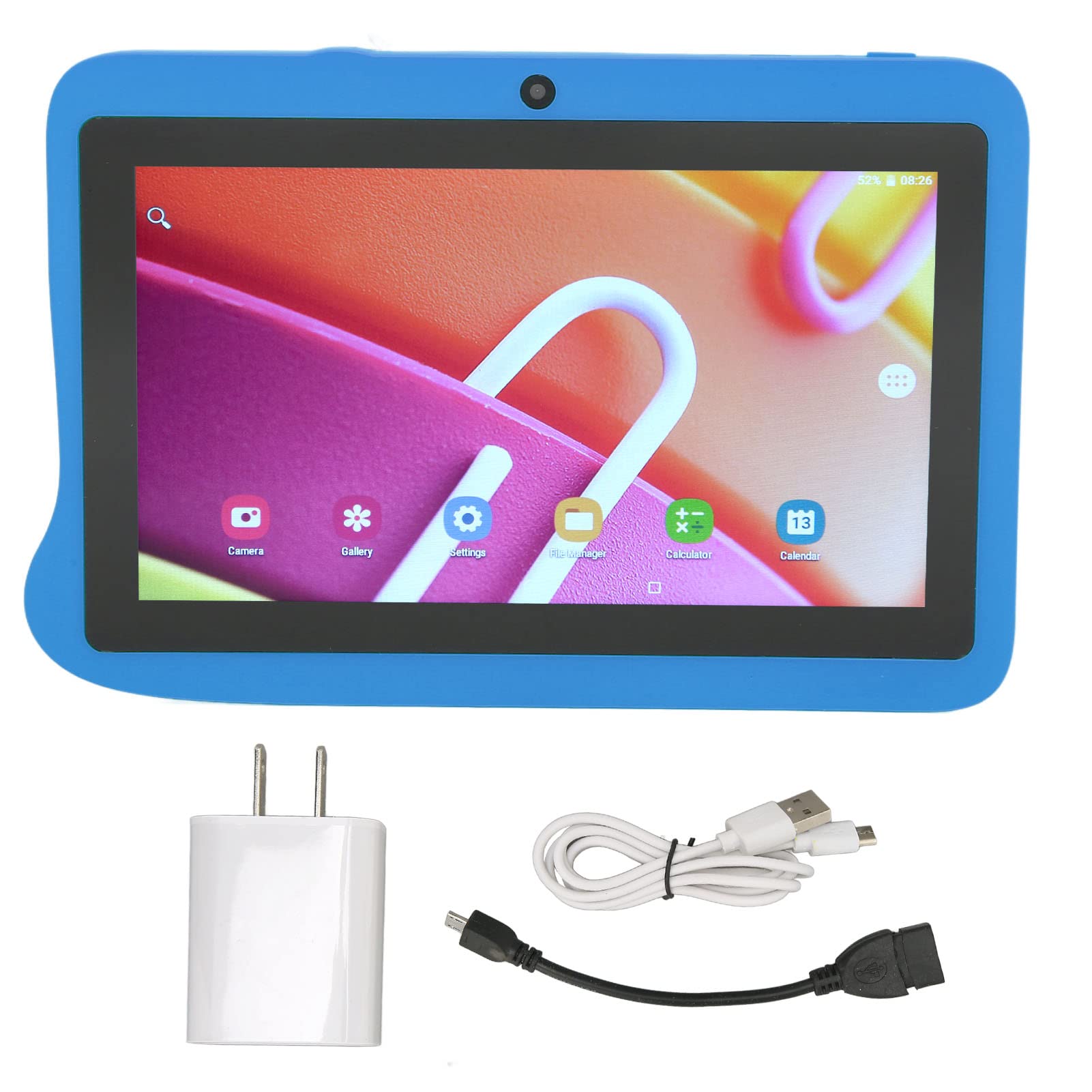 Childrens Tablet US Plug 100-240V HD Tablet 8 Cores for 10.0 for Reading (Blue)