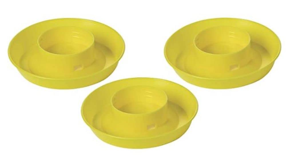 Miller Manufacturing Company 740YELLOW 1 Quart Yellow Screw-On Poultry Waterer Base