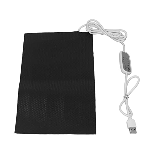 Heating Pad for Pet,Temperature Regulating Heating Pad, 4 Gear USB Power Waterproof Electric Cloth Heater DC5V for reptiles, grass turtles, lizards, hamsters(15x30cm), Heating Pad for Pet,Temp