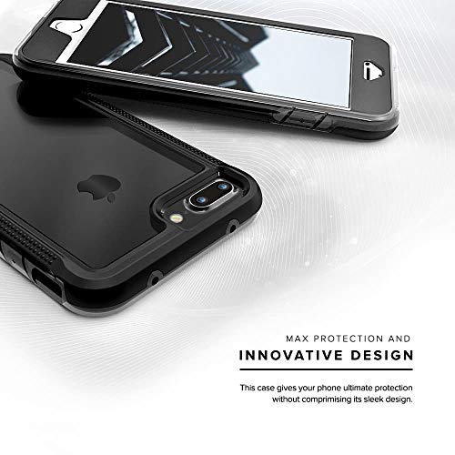 Zizo ION Series for iPhone 8 Plus Case Military Grade Drop Tested with Tempered Glass Screen Protector iPhone 7 Plus 6s Plus Black Smoke