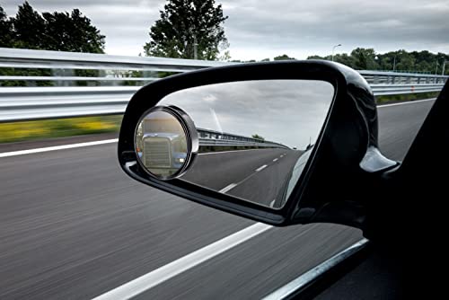 OBTANIM 4 Pack Blind Spot Car Mirror 2 Inch Angle Adjustable HD Glass Round Side Rear View Convex Accessories with Frame for Car SUV Trucks Motorcycles