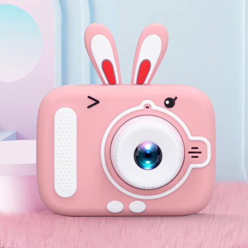 Children Digital Camera 20MP 400mAh 1080P USB 2in Color Display Automatic Focusing Kid Student Digital Camera Games Kids Electronics Personal Video Players Accessories (Pink) Ele