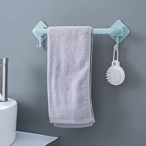 DFHBFG Towel Rack Kitchen Bathroom Towel Rack Suction Cup Toilet Single Rod Hanging Towel Bar Bath Towel Bathroom Shelf (Color : E)