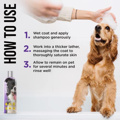 Shed-X Shed Control Shampoo for Dogs, 16 oz β Reduce Shedding β Shampoo Infuses Skin and Coat with Vitamins and Antioxidants to Clean, Release Excess Hair, and Exfoliate