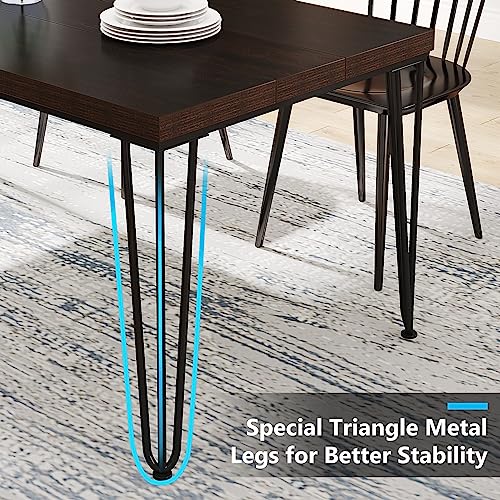 Tribesigns 62.9 Inch Rustic Computer Desk, Large Office Executive Desk with Metal Legs, Simple Writing Study Desk Workstation Conference Table Business FurnitureĀ for Home Office