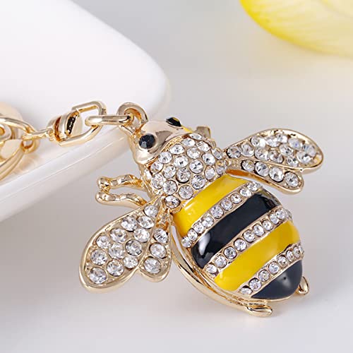 Keepdowin Key Chains Women Cute Keychains for Women Funny Anime Keychain for Her Sister Girl Birthday Gift Bag Wallet Accessories (Yellow Bee)