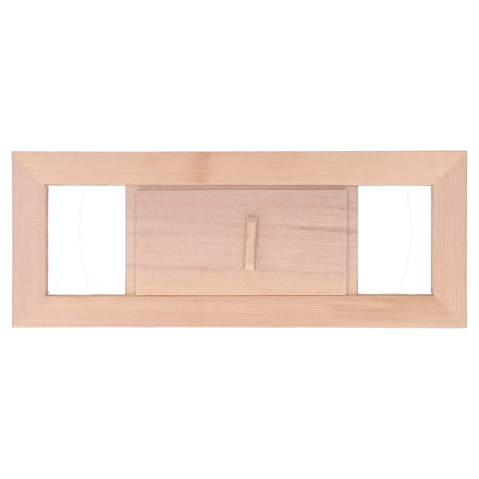 Fdit Sauna Air Vent Wooden Adjustable Sauna Room Equipment Ventilation Panel Blinds Grille Sauna Air Vent for Steam Room