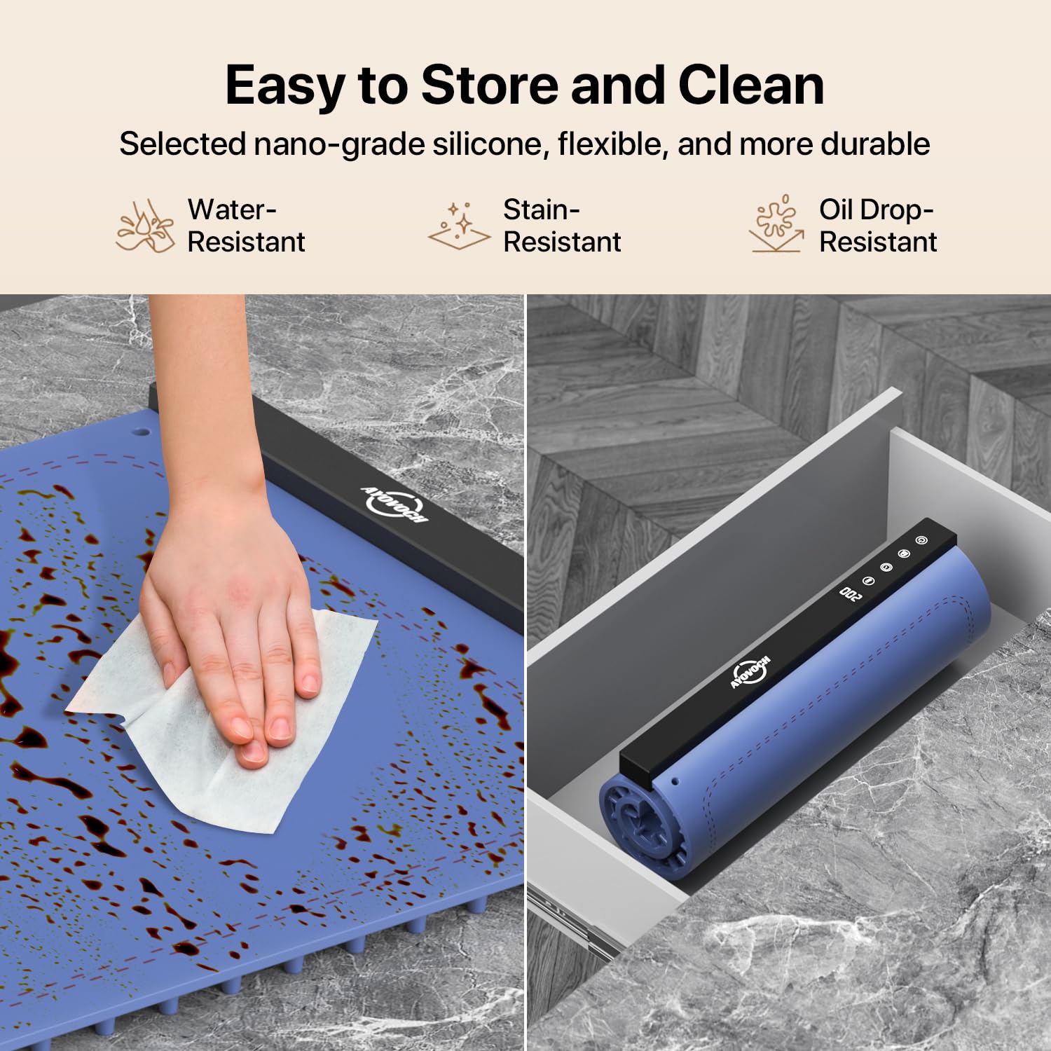 Electric Warming Tray - Full Surface Heating, Foldable Food Warmer for Parties, Premium Silicone Nano-Material, 3 Temperature Settings, Food Warmer for Gatherings, Parties, Everyday Use