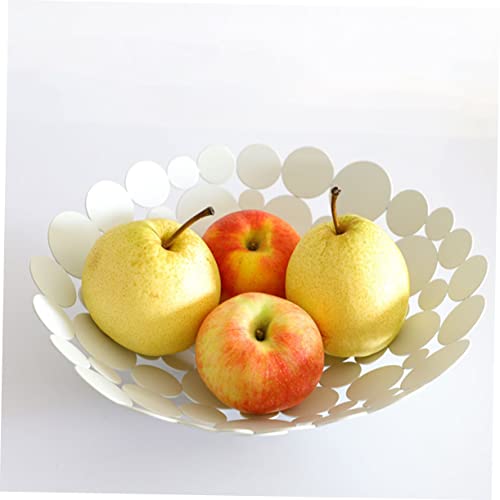 Cabilock wedding decor Decorative Fruit Bowl fruit plate decorative Metal Bowl cupcake stand fruit and vegetable basket black food containers vegetable fruit holder Stainless steel dessert