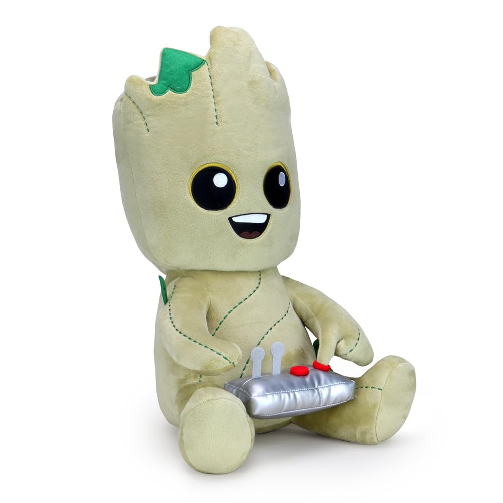 Kidrobot Marvel Guardians of The Galaxy Video Gamer Teen Groot 16 Inch HugMe Shake Action Vibrating Plush