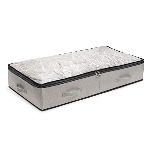 Extra Large Under Bed Storage With Hard Bottom, Hard Side Walls And Clear Top