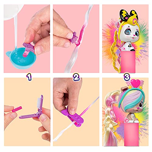 IMC Toys VIP Pets Mini Fans Color Boost S2 2-Pack - Includes 6+ Surprise Accessories| Kids Age 3+