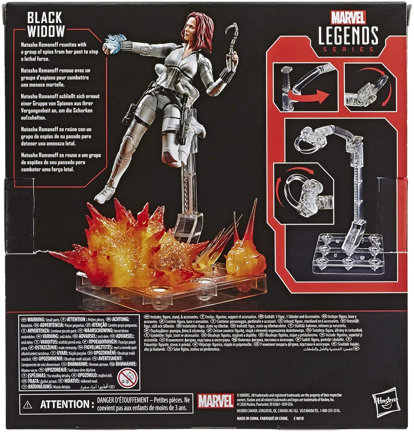Marvel Hasbro Legends Series 6-Inch Collectible Black Widow Action Figure Toy, Includes 12 Accessories, Ages 4 and Up