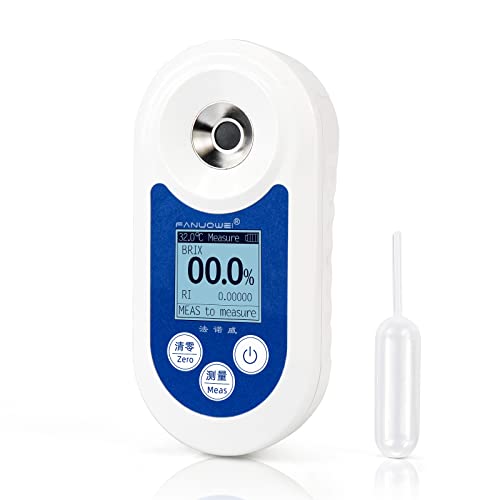 Digital Brix Refractometer, Brix Meter for Sugar, Food, Beverage, Fruit, Beer, Honey, Various Sauces, Tomato Sauce and Etc Range 0-55%