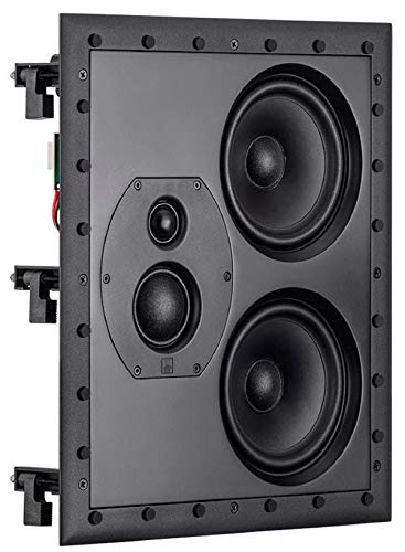 Monolith THX-LCR - THX Ultra Certified 3-Way LCR in-Wall Speaker, 1in Silk Dome Tweeter, for Home Theater, Easy Install, Black