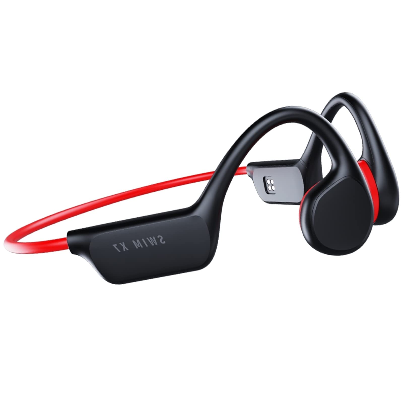 DOVIICO Bone Conduction Headphones-Bluetooth Waterproof Swimming Headphones Built in 8GB Memory MP3 Player with Mic & Voice Control for Running and Swimming(X7)