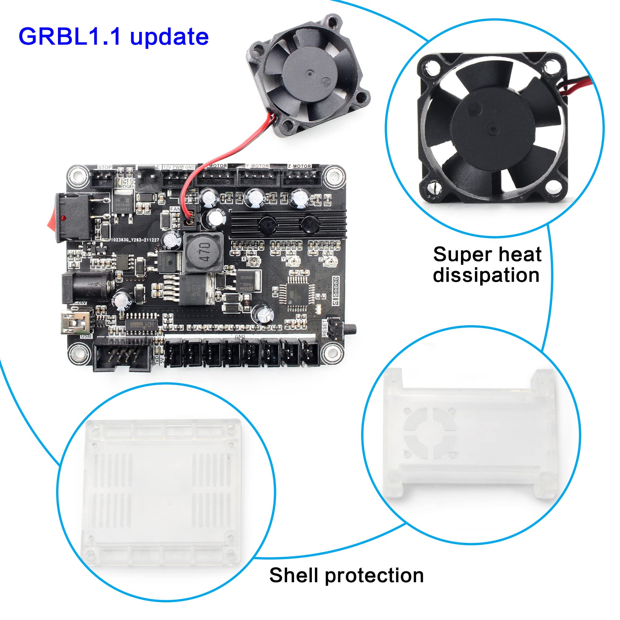 CNCTOPBAOS 1610 PRO CNC Milling Machine,with GRBL Offline Controller,3 Axis Desktop DIY Mini CNC Router Kit Engrave Carving PVC,PCB,Acrylic,Wood Cutting Engraving Machine CNC1610 Pro