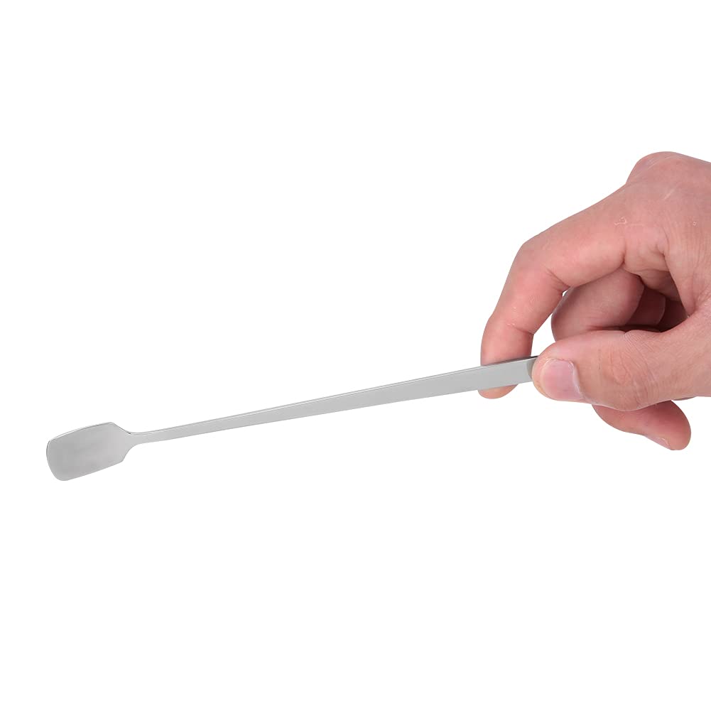 Candle Stirring Spoon, Long Mixing Spoon, Multifunction Stainless Steel Long Handle Bar Mixing Spoon Stirring Spoon for Coffee Tea Wax Candle(Square head 17CM spoon)