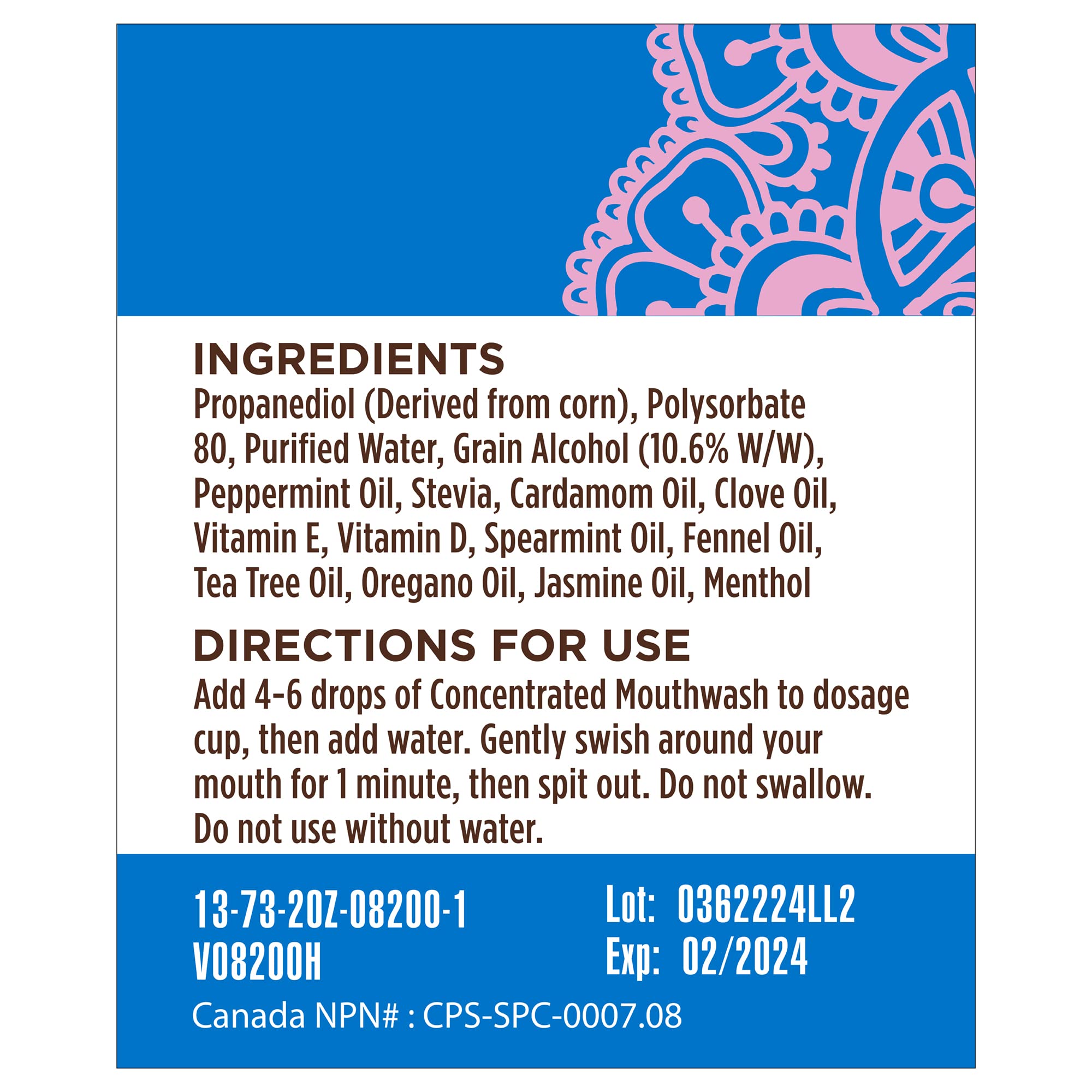 GuruNanda Concentrated Mouthwash, Helps with Bad Breath, Promotes Teeth Whitening, Made with 100% Natural Essential Oils, 1 Bottle Equals 300 Rinse, Fluoride-Free - Mint Flavored (2 oz)