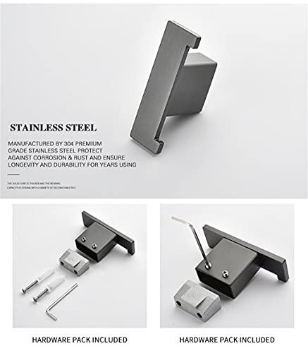 EYHLKM Gray Towel Hook Coat Hat Door Hook Hanger Wall Hook Retro Home Deco Robe Hooks Stainless Steel Bathroom Accessories