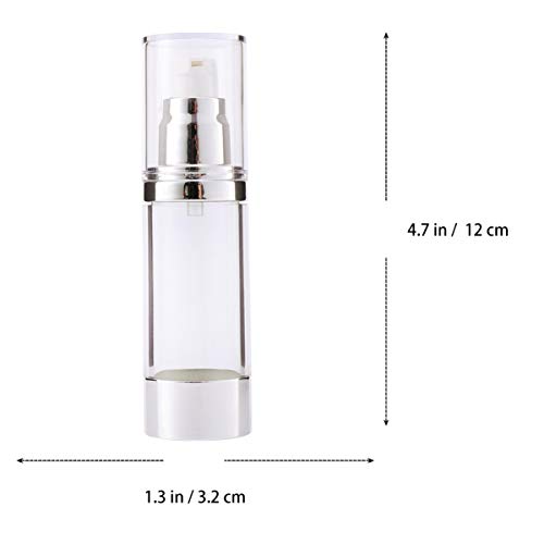 FALOME 6pcs Airless Pump Bottle Empty Refillable Travel Lotion Pump Containers for Refillable Cosmetic Bottle Foundation Pump