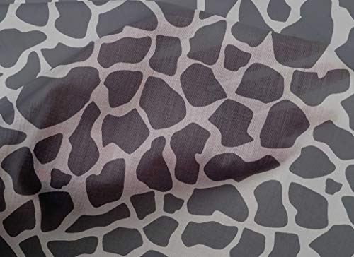oneOone Cotton Poplin Gray Fabric Giraffe Animal Skin Quilting Supplies Print Sewing Fabric by The Yard 42 Inch Wide