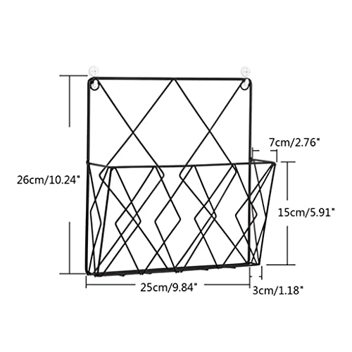 EYHLKM Wall Mounted Wrought Iron Book Shelf Grid Design Hollow Bookcase Holder Home Bedroom ( Color : E , Size : 1 )