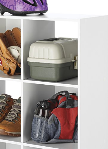 Whitmor 9 Cube Wood Storage Organizer - White (6422-8859-WHT-BB)