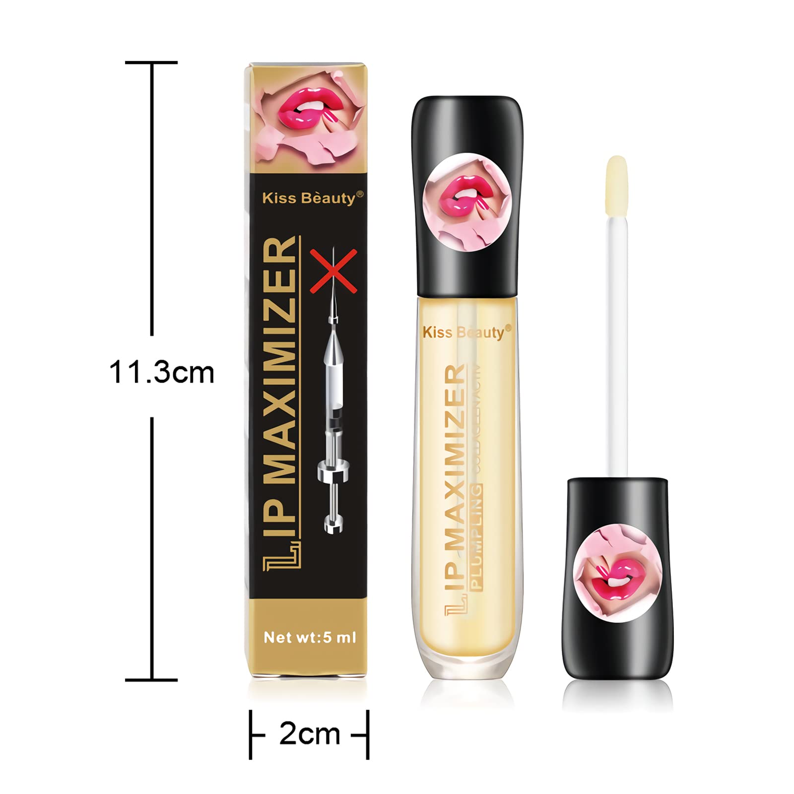 Cozzo Lip Plumper Vitamin E Plumping Lip Maximizer Serum Transparent Toot Lip Oil Plumper Lip Gloss Moisturizing Lips Plumper Instant Lip Care Product Reduce Fine Lines (1 PCS)