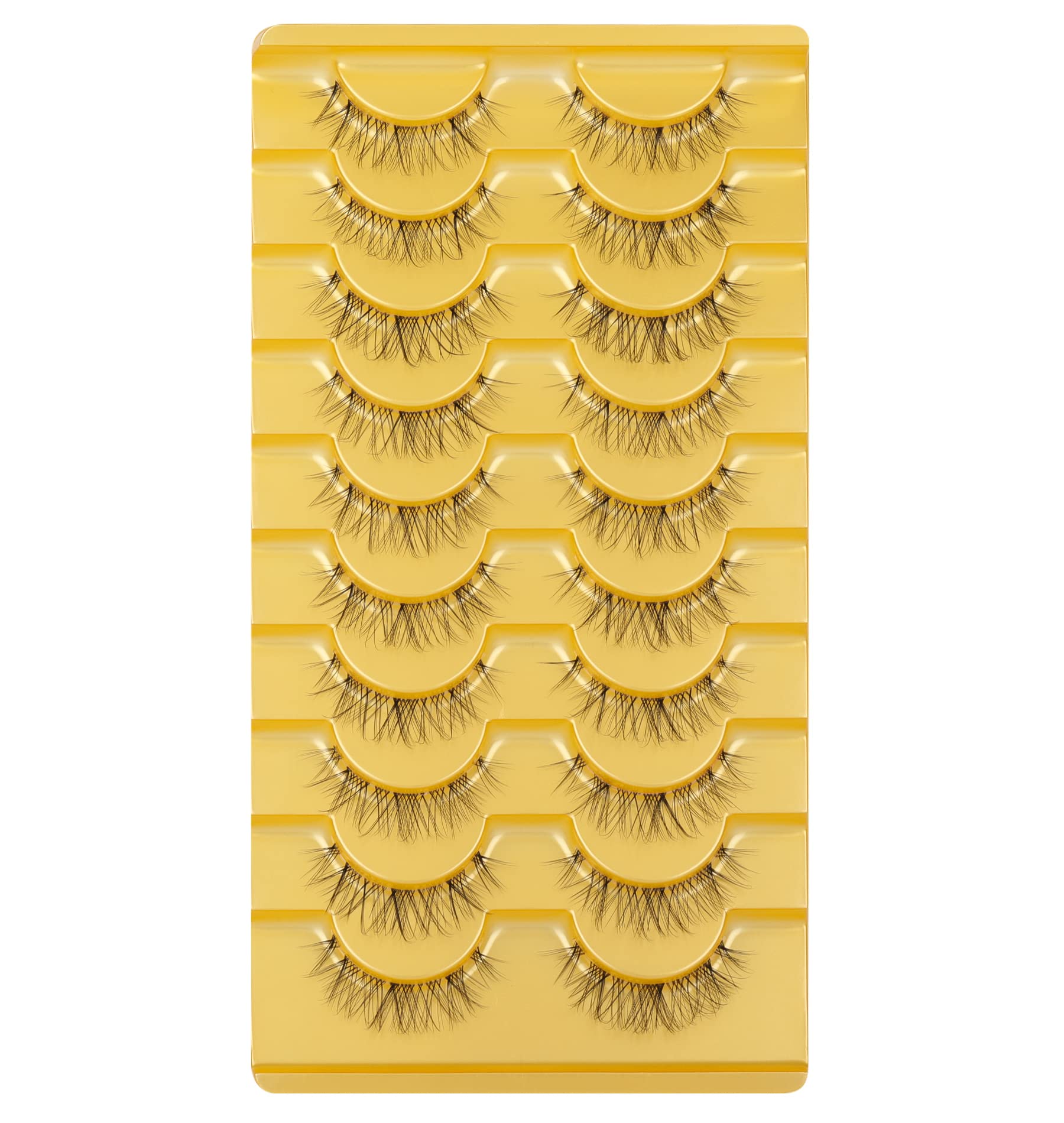 False Eyelashes Natural Look Clear Band Wispy Lashes Mink zanlufly Fluffy 3D Lashes that Look Like Extensions Soft Handmade Fake Eyelashes Lashes Pack