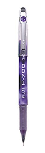 PILOT Precise P-700 Gel Ink Rolling Ball Stick Pens, Marbled Barrel, Fine Point, Purple Ink, 12-Pack (38621)