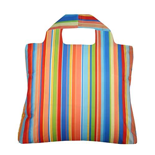 Envirosax Reusable Bag Polyester Shopping Grocery Bags Set of 5 Delightful Stripe Designs Water Resistant