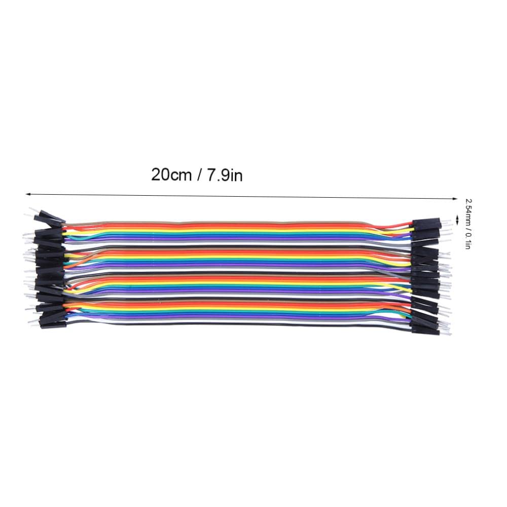 Electronics Connectors Kit 10Pcs Plastic Male to Male Connecting Cables for PCB Prototyping - Jumper Wire Breadboard Jumpers and Computer Accessories