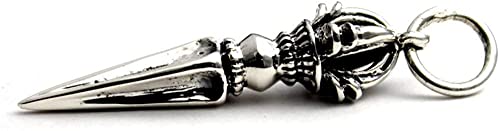 COSUMOSU Tibetan Buddhist Vajra Dorje 925 sterling silver Amulet Pendant for men