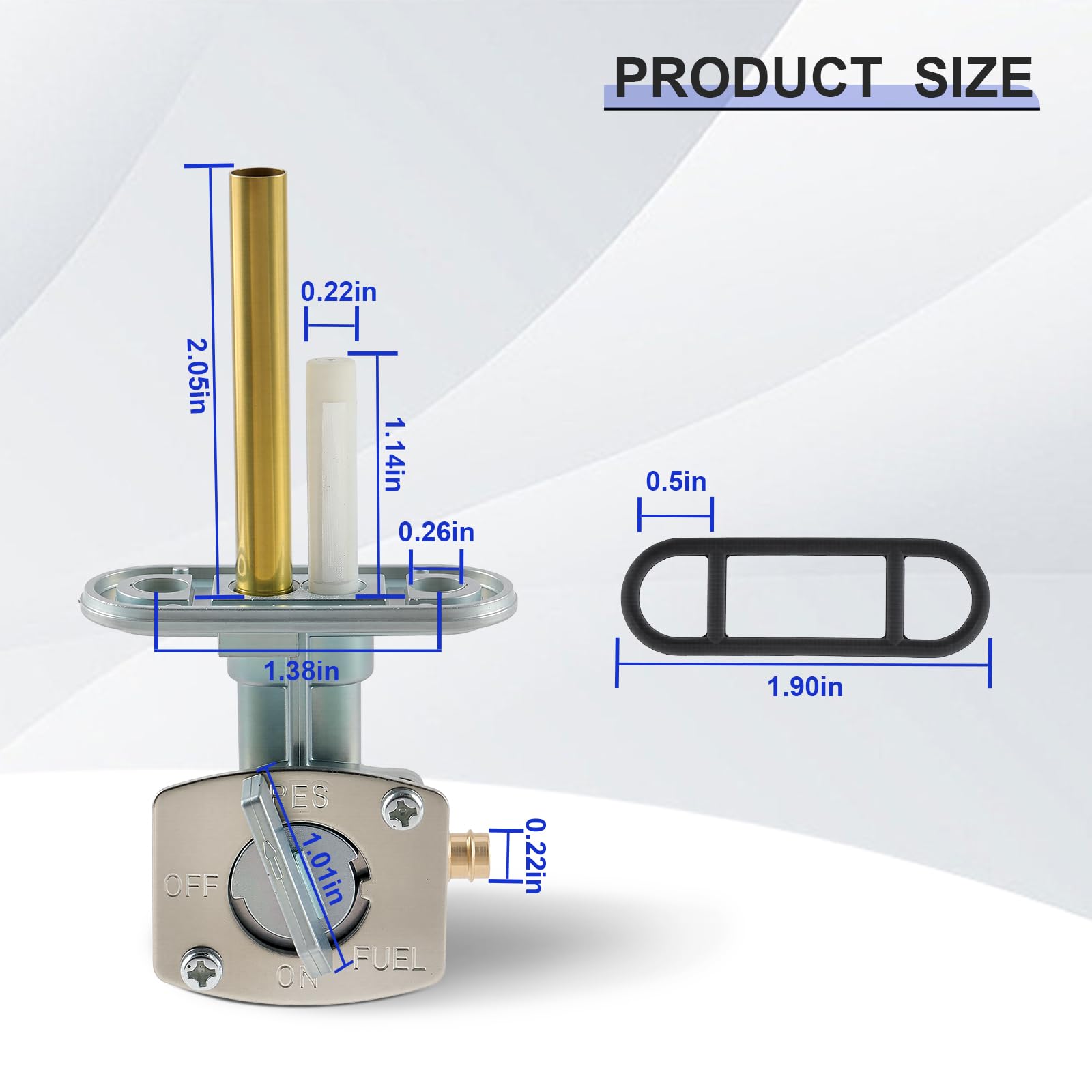 MOTOALL Tank Switch Gas Valve Fuel Petcock w/Gasket for Yamaha Bear 250 400 Shut Off Valve for Yamaha Bear Tracker 250 Bruin 250 Timberwolf ATV