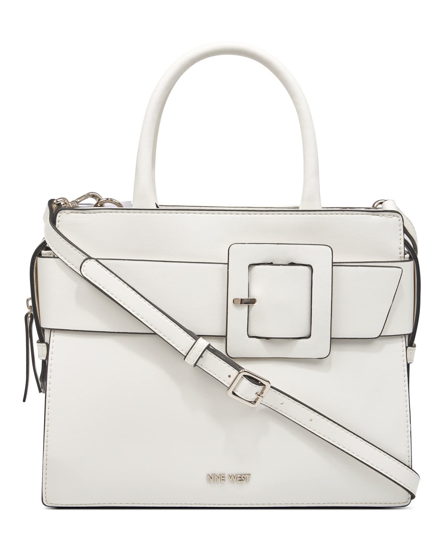Nine West Women's Karima Nappa Satchel - White