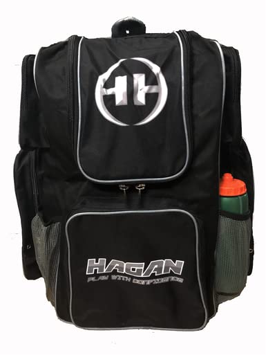 Hagan H-3.0 Multi-Sport Backpack Bag, Hockey, Baseball, Softball, lacrosse, field hockey - Large (Black)