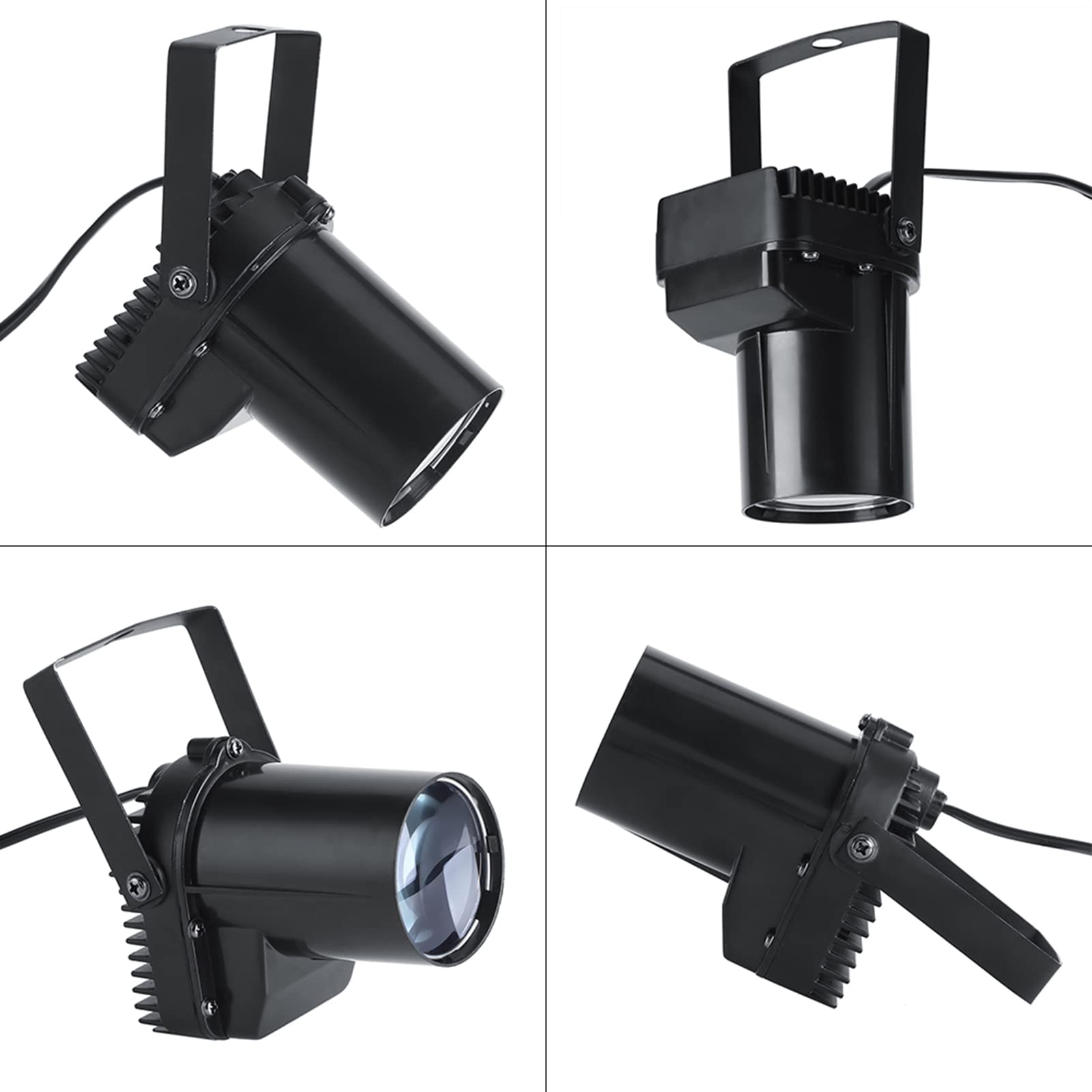 LED Stage Light, 12W LED Beam Spotlight Party Stage Disco Pub Festival Effect Pinspot Lights for Party Disco Clubs KTV Pub Show Wedding DJ Stage Light, US Plug 110V