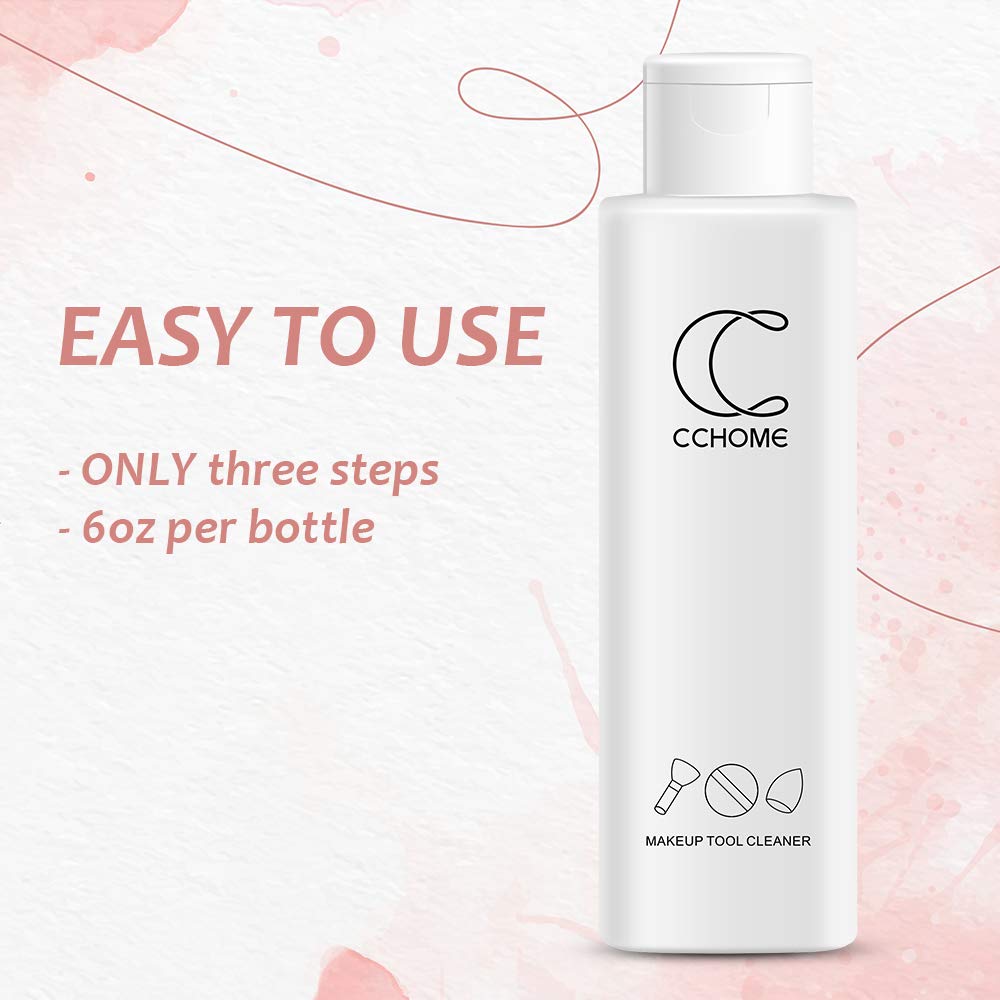 CCHOME Liquid Makeup Brush Cleaner, Professional Brush Cleanser for Cleaning Makeup Sponges, Brushes & Applicators, 180ml