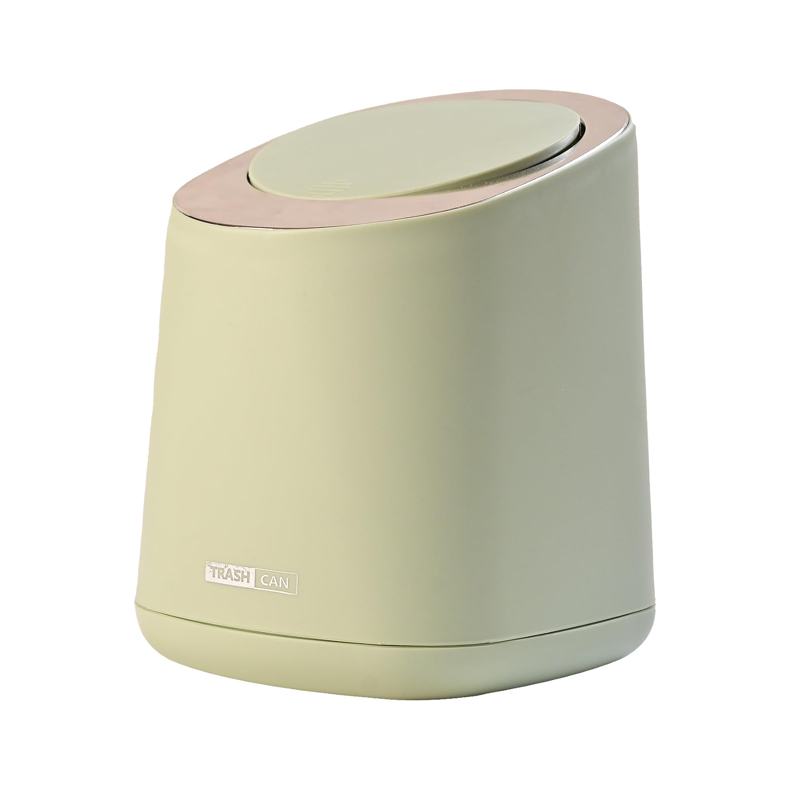 hocieiney Green Mini Trash Can, Desktop Trash can, Removable Small grabage can, Tiny Plastic Little Trash can gor Living Room,Press-Type Countertop Wastebasket with Lid.